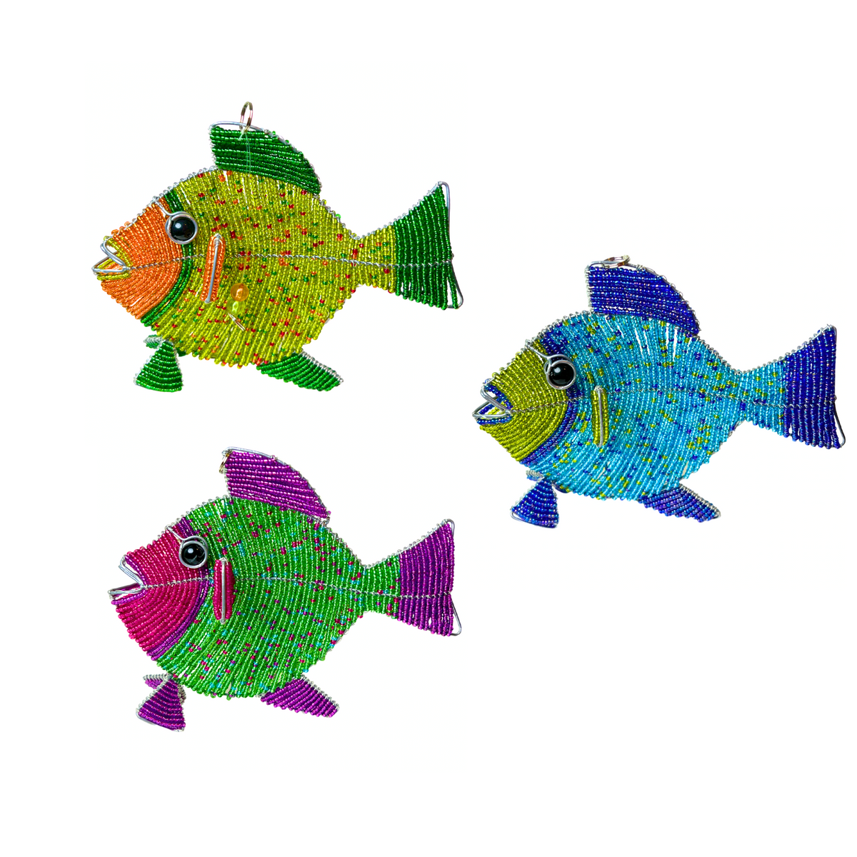 Wavy Fish, Asst (Set of 3) | Extol Wholesale